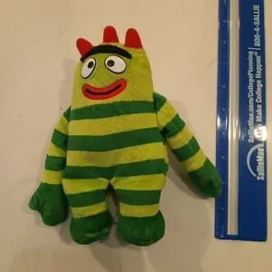 Toys | 7 Stuffed Animal Brobee Green Striped Monster Yo Gabba Gabba ...